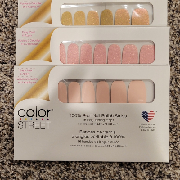 Color Street | Makeup | Nib Color Street Nail Polish Strips Pink And ...